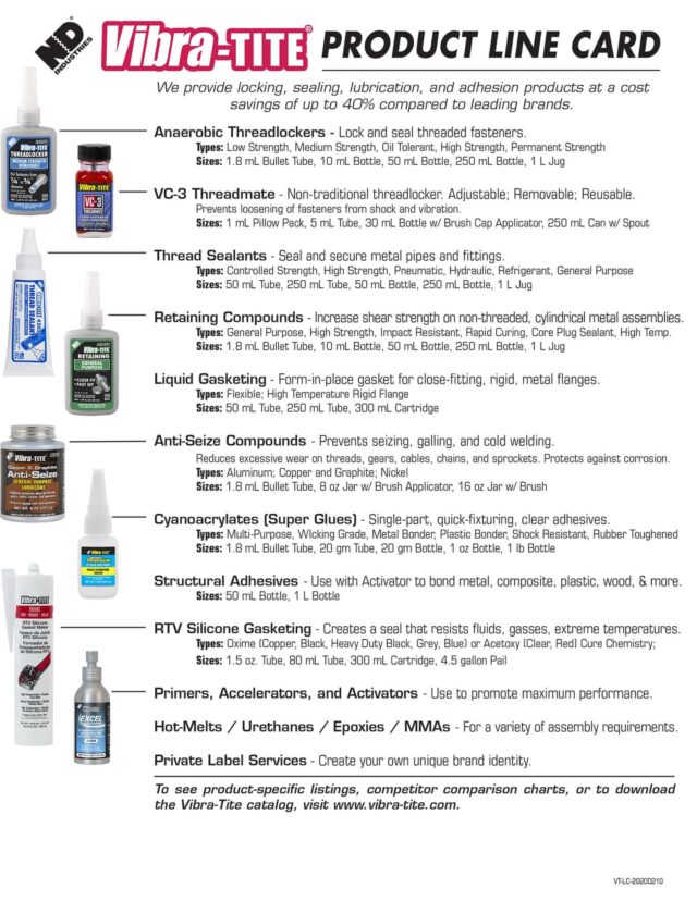 Product Line Card – Vibra-Tite
